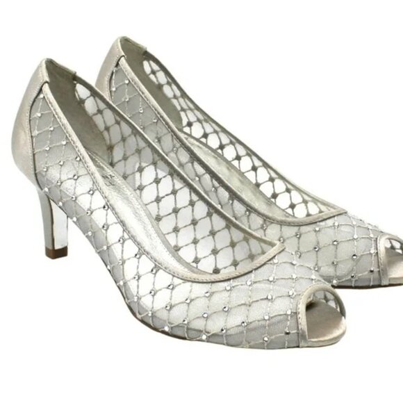 Adrianna Papell | Shoes | Adrianna Papell Juliette Aria Mesh Peep Toe ...